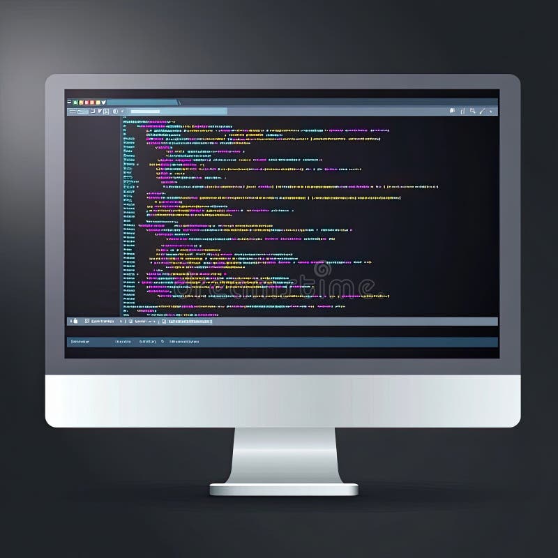 Computer Screen Displaying Programming Code Software Development