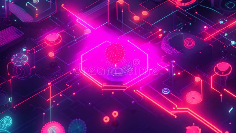 A Computer Screen Displaying a Red Light Indicator, Signaling an Active ...