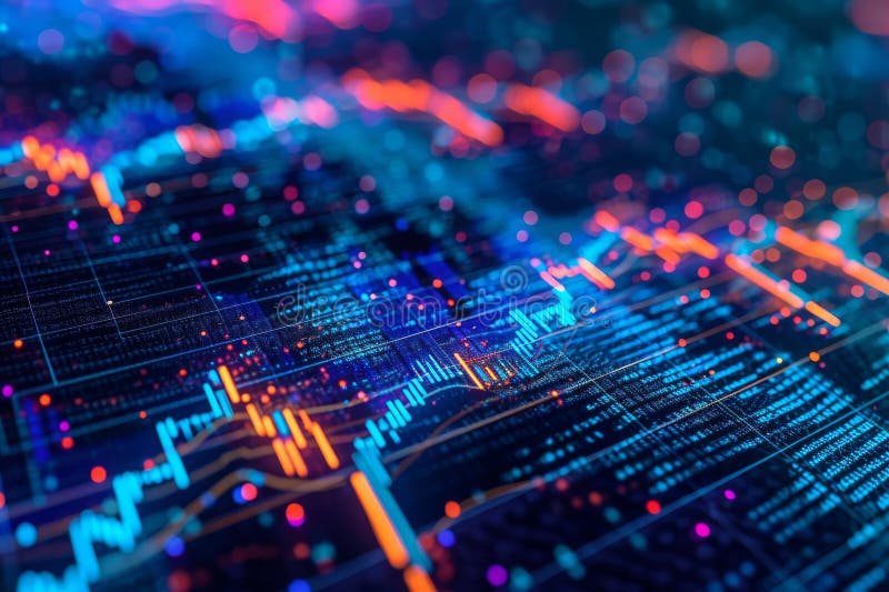 A Computer Screen Displaying a Vibrant and Lively Pattern of Colors, Creating a Visually ...