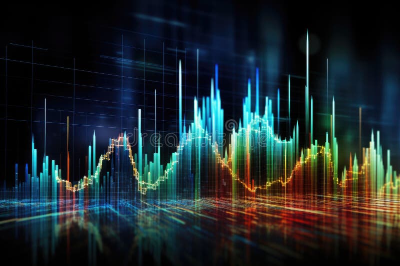 Computer Screen Displaying a Vibrant and Visually Appealing Chart ...