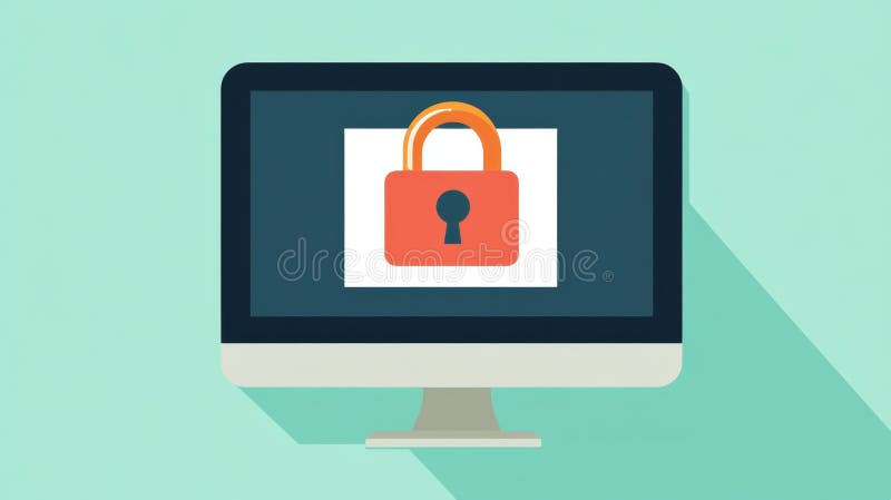 Computer Screen Displaying Warning of Cyber Threats and Security Risk ...