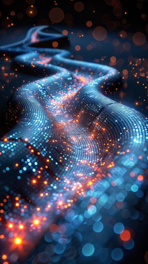 Computer Screen Displaying Wave Pattern Stock Image - Image of signal ...