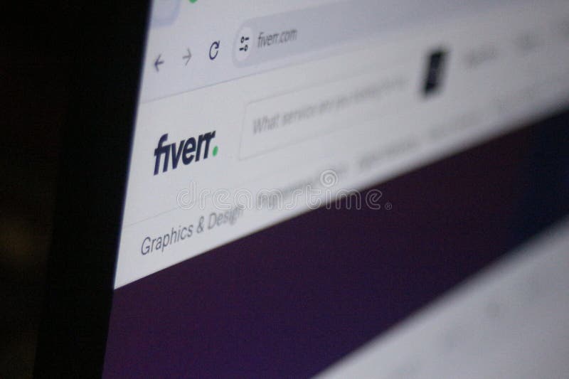Fiverr Website Homepage Displayed on a Computer Screen Editorial Image ...