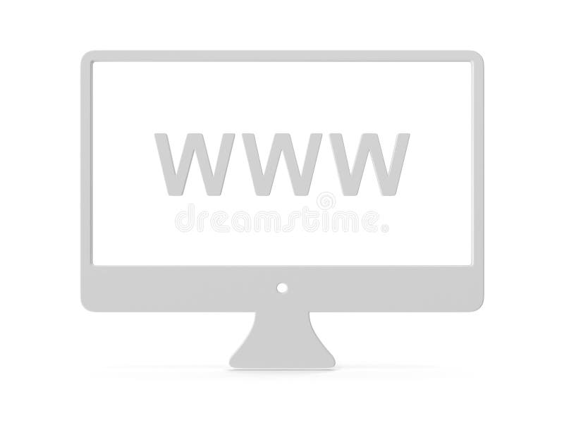Computer Screen Displaying WWW Stock Photo - Image of website, concept ...