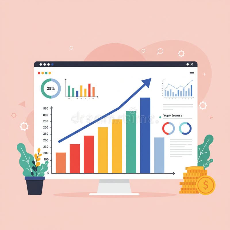 Trends Data Computer Screen Stock Illustrations – 8,276 Trends Data ...