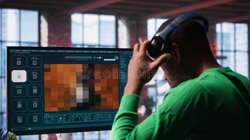 Young Person Uses Software Combining Data and Machine Learning Stock Footage - Video of ...