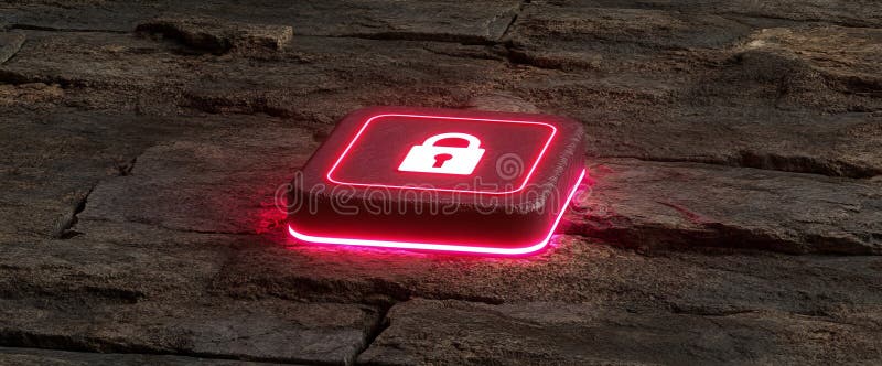 A Computer Screen Displays a Futuristic Lock, Which Signifies the ...