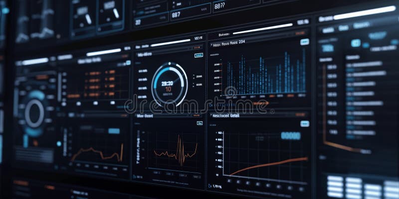 A Computer Screen with a Blue Circle with a Lock on it, Digital ...