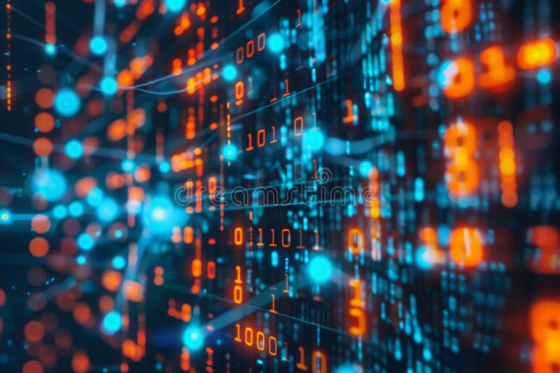 The Enigmatic Dance of Numerical Codes Stock Illustration ...