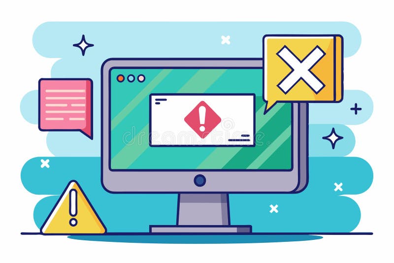 A Computer Screen Displays Warning Messages Indicating Potential Damage ...