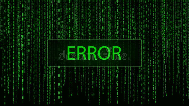 Computer Screen Error Templates. Cyber Attack Digital Background Green ...