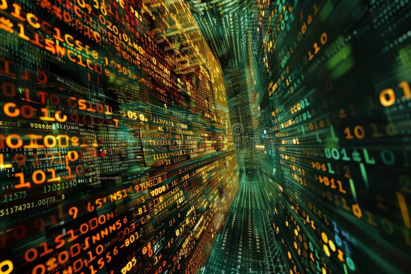 Computer Screen Filled with Alphanumeric Numbers Representing Data ...