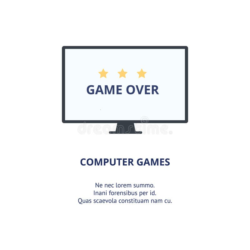 Game Over Message Computer Monitor Stock Illustrations – 120 Game Over ...