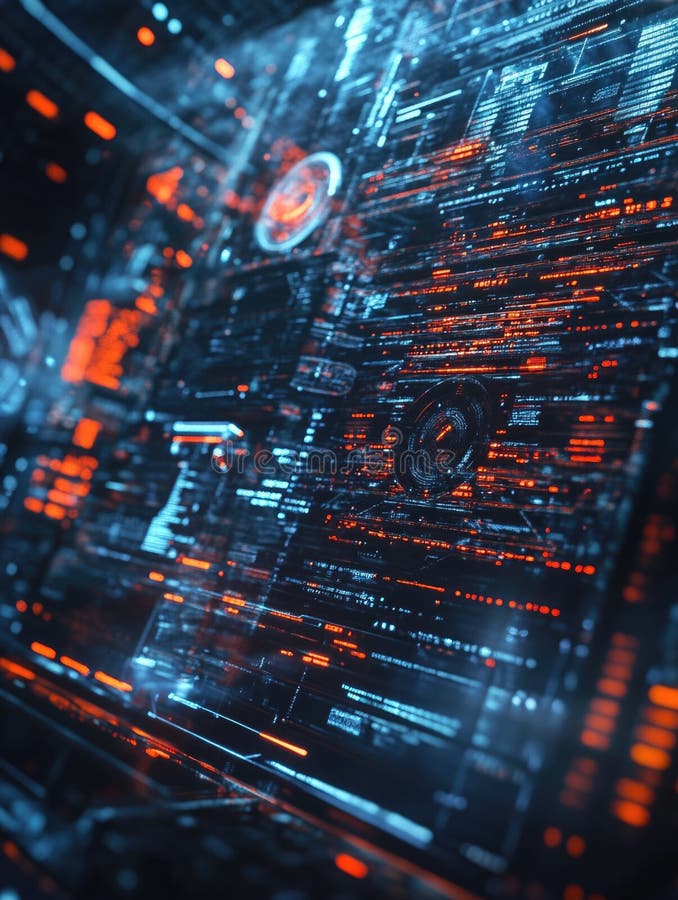 Computer Screen with Glowing Numbers Stock Photo - Image of pixel, hightech: 377668796