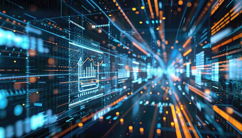 A Computer Screen with a Graph on it by AI Generated Image Stock ...