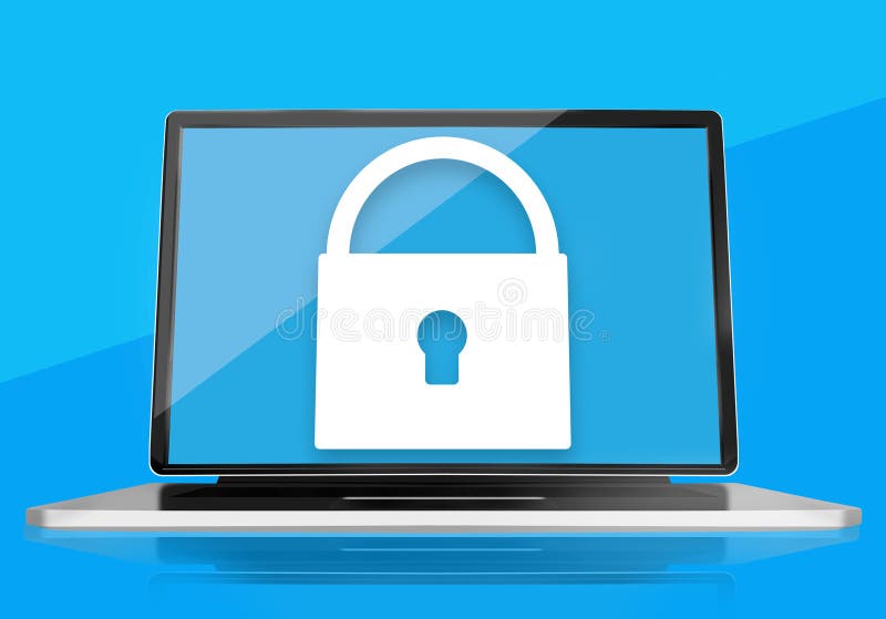 Computer Screen stock illustration. Illustration of locked - 57890737
