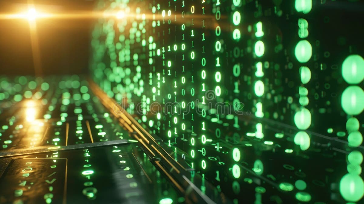 Green Background Ones Zeros Stock Illustrations – 258 Green Background ...