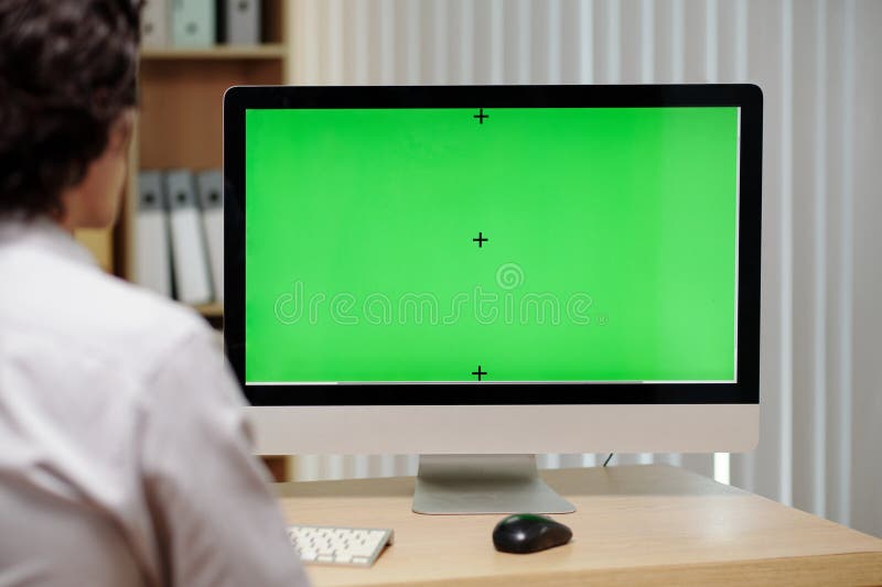 Businessman Working on Computer Stock Photo - Image of monitor ...