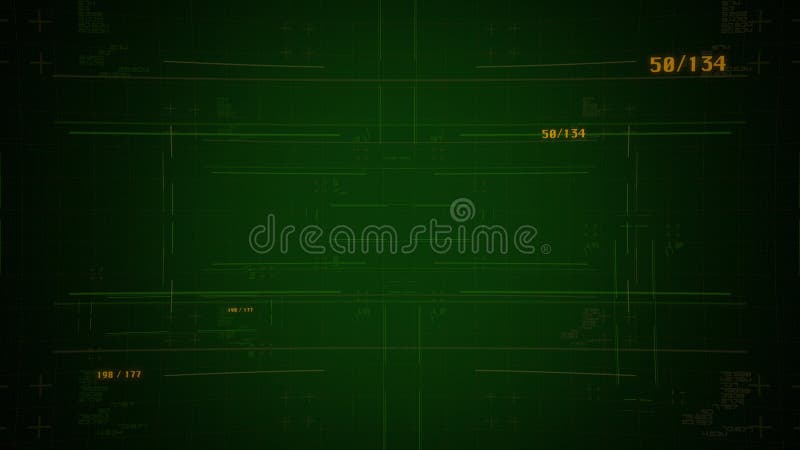 Computer Screen with Grid and HUD Elements Stock Video - Video of ...