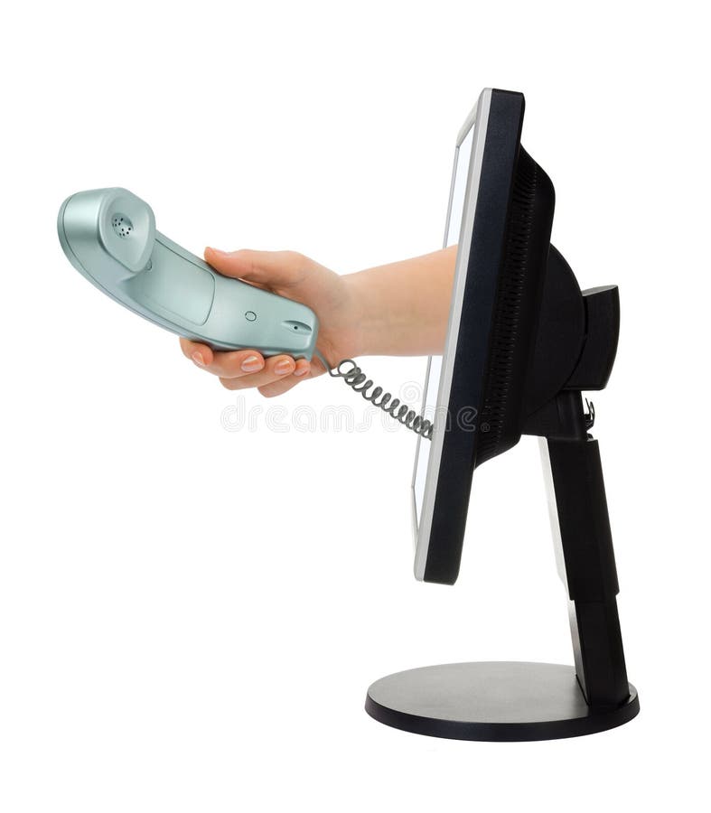 Computer Screen and Hand with Key Stock Photo - Image of computer ...