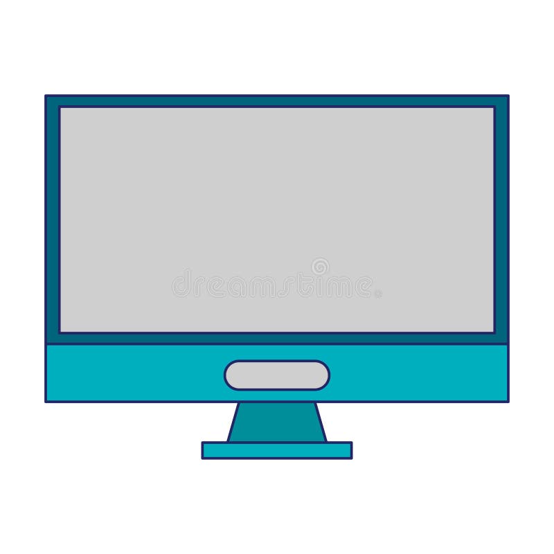 Computer Screen Hardware Symbol Stock Vector - Illustration of vector ...