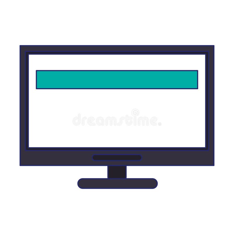 Computer Screen Hardware Technology Blue Lines Stock Vector ...