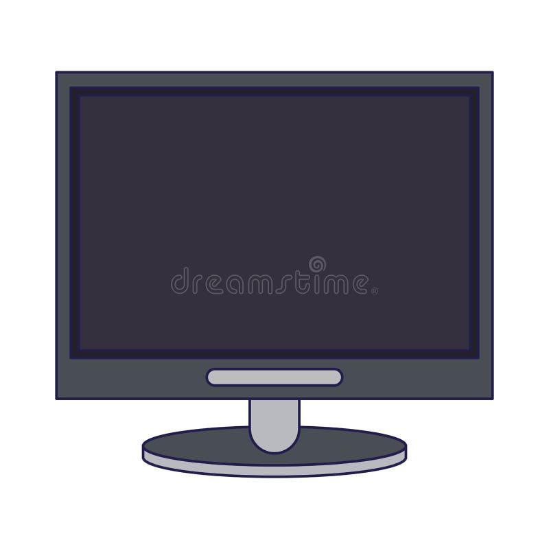 Computer Screen Hardware Technology Blue Lines Stock Vector ...