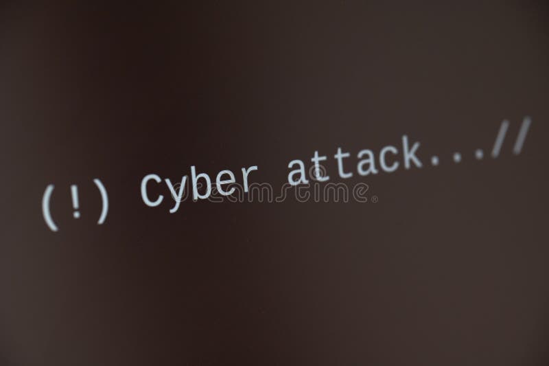 Computer Screen Hit by Cyber Attack. Stock Photo - Image of flaws ...