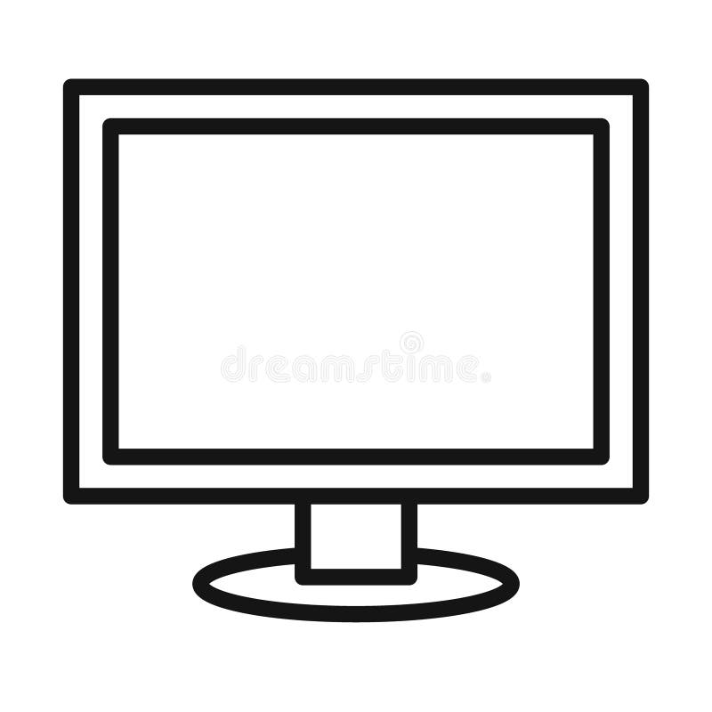 Computer Screen Icon Perfect for Work and Entertainment Stock Vector ...