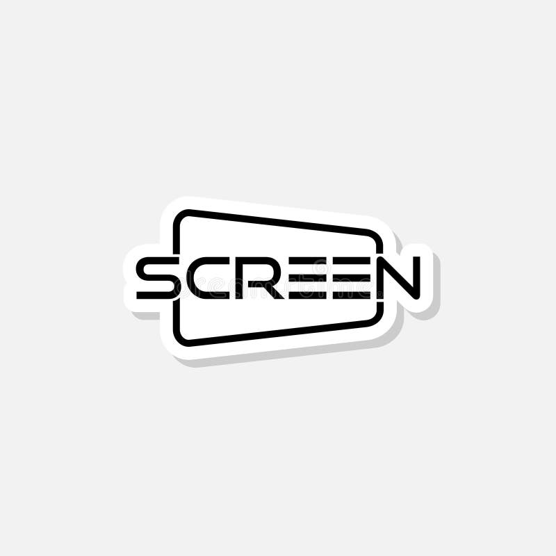 Computer Screen Icon Sticker Stock Vector - Illustration of development ...