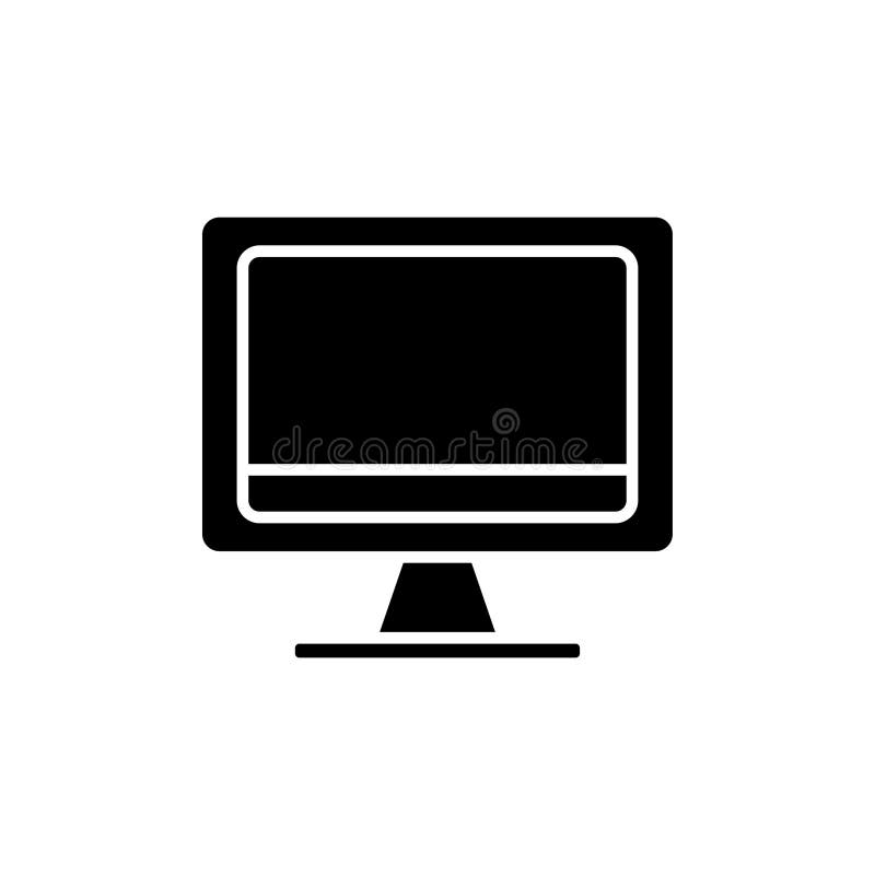 Computer Screen Icon Set. Desktop Pc Monitor Vector Symbol. Computer ...