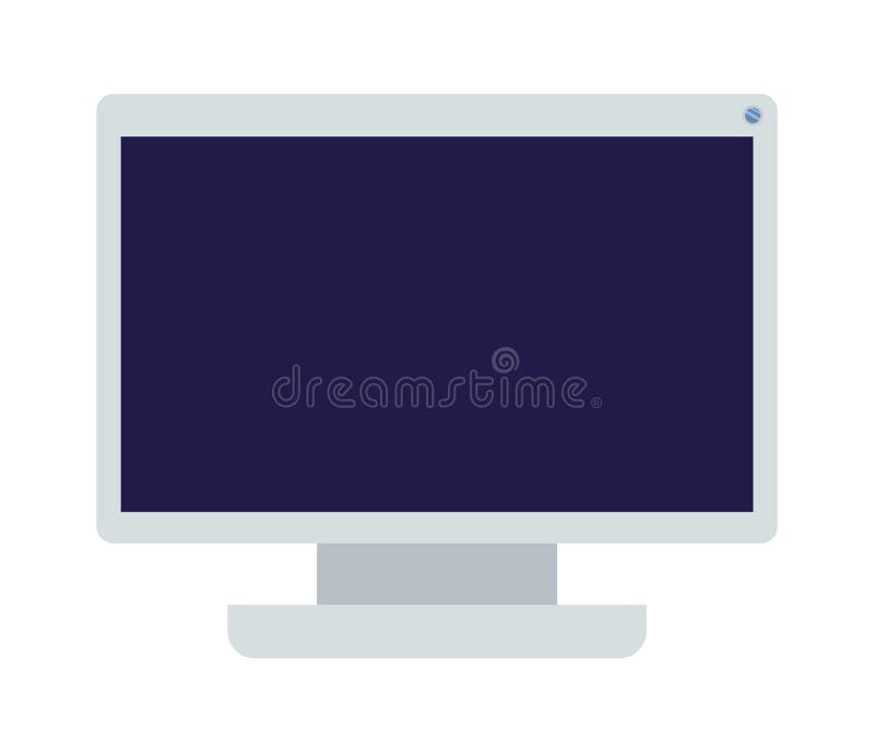 Computer screen isolated stock vector. Illustration of technology ...