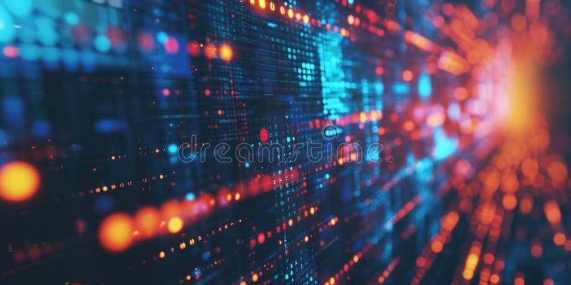 A Computer Screen Illuminated by Multiple Lights. Perfect for ...