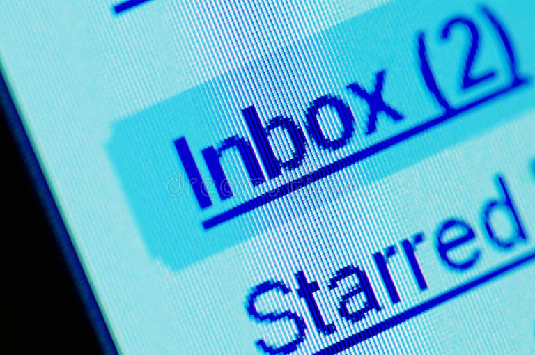 Computer Screen Inbox Macro Stock Photo - Image of closeup, internet ...