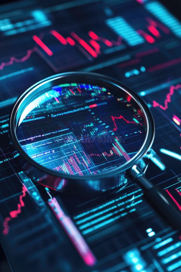 Computer Screen Magnifying Glass Stock Image - Image of magnifying ...