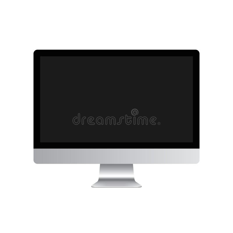 Computer Screen, Monitor, Display. Front View Stock Vector ...