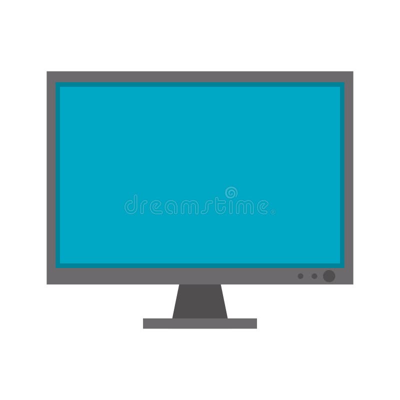 Computer Screen Monitor Hardware Technology Symbol Stock Vector ...