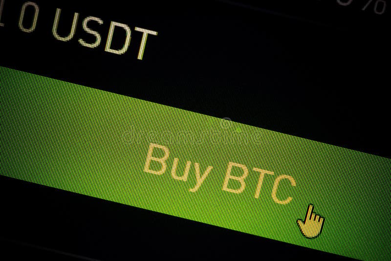 Computer Screen with the Mouse Cursor on the Buy Bitcoin Button Stock ...