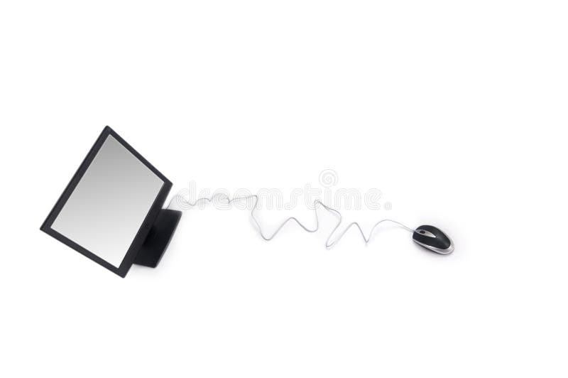 Computer Screen and Optical Mouse Stock Photo - Image of desktop ...