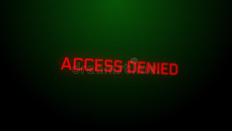 Access Denied Codes Identifying Security System on Screen Loop ...