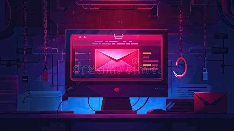 A Computer Screen with a Phishing Email Warning, Highlighting the ...