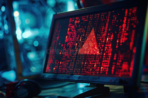 Computer Screen Pop Up Warning of a Virus or Hacker Attack. Generative ...