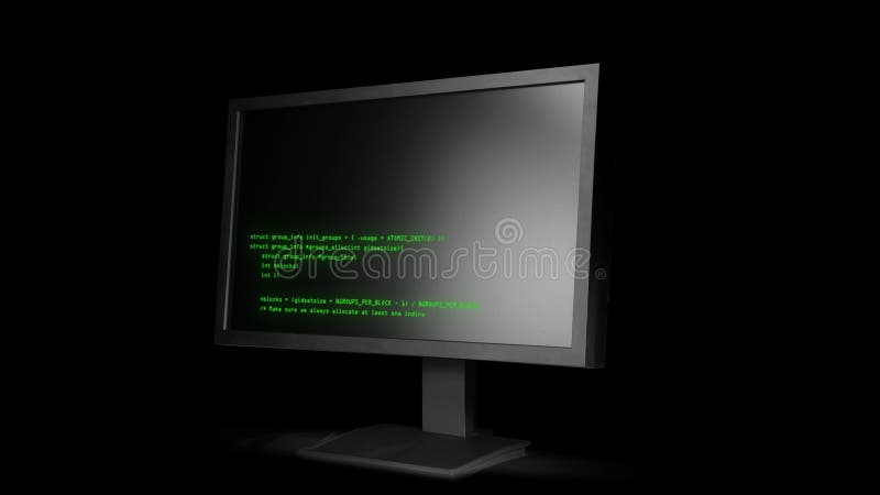 Hacker Code Running Down a Computer Screen Terminal. 4K Stock Video ...