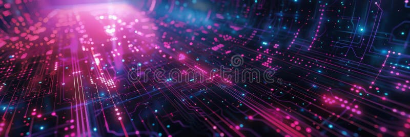 A Computer Screen with a Purple Background and a Blue and Pink Line by ...