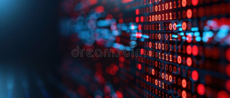 A Computer Screen with a Red and Blue Background and a Row of Red Stock ...