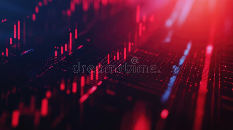 Computer Screen with Red Lights Close Up Stock Image - Image of screen ...