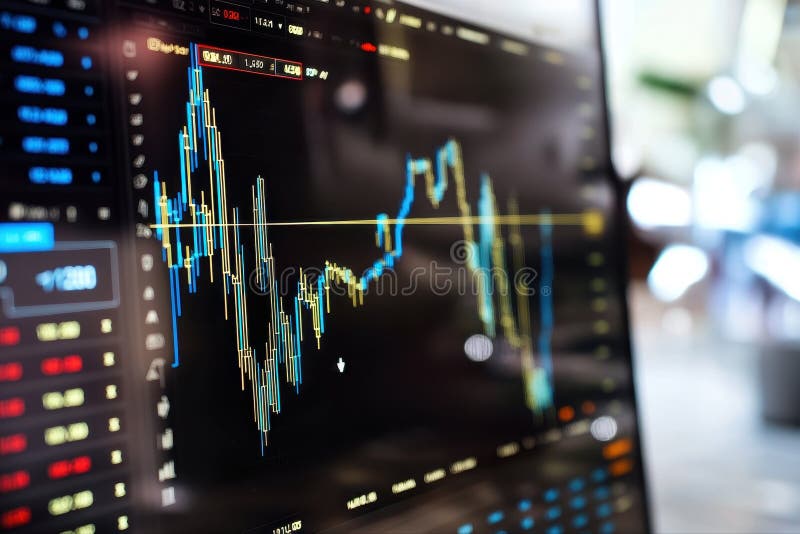 Computer Screen Showcasing Chart Financial Data Insights Displayed ...