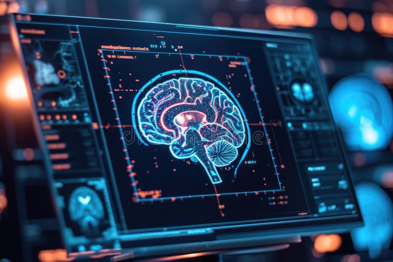 A Computer Screen Showing an Accurate Depiction of a Brain ...