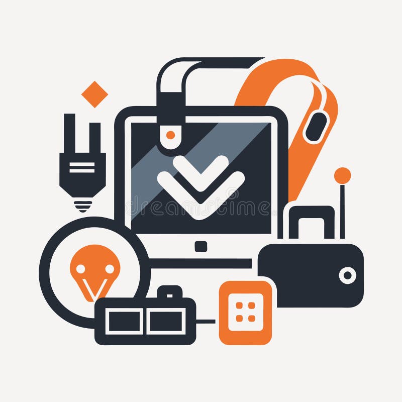 A Computer Screen Showing a Check Mark Symbol. Minimalist Design for ...