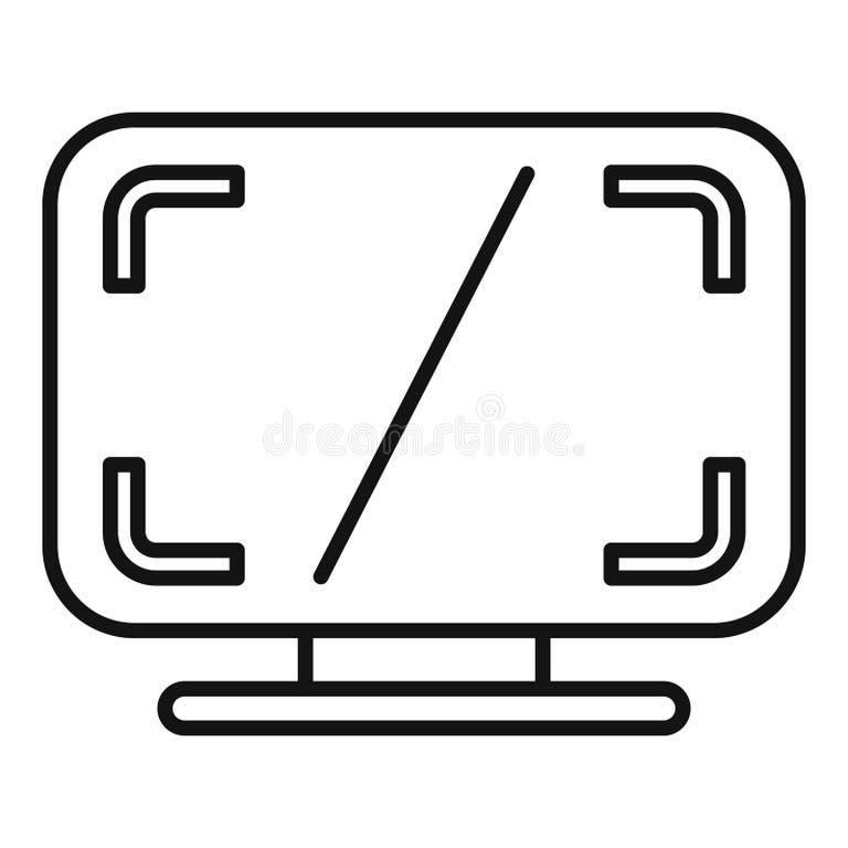 Computer Screen Showing Crop Marks for Image Editing Stock Vector ...